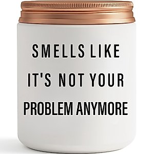 Retirement Gifts for Women Men, Farewell Gifts for Coworkers，Leaving Job Divorce Breakup Going Away Gifts, Lavender Scented Candle