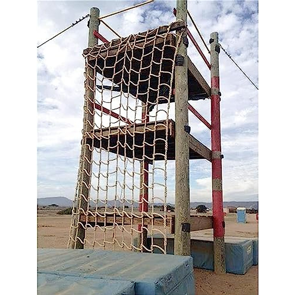 EkiDaz HXRW Rope Net Climbing Net for Kids Climbing Cargo Net Indoor Outdoor Safe Nets for Obstacle Course Playground Treehouse Playground Sets for Backyards (Size : 3 * 4m(9.9 * 12.12ft))