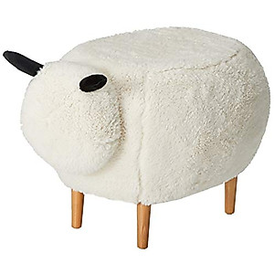 Christopher Knight Home Pearcy Furry Sheep Ottoman, White