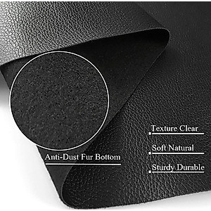 LIHNGAUTO Universal Auto Manual Gear Shift Knob Boot Dust Cover，Made of Black Pu Leather with Red Seams and Blue Seams (Blue)