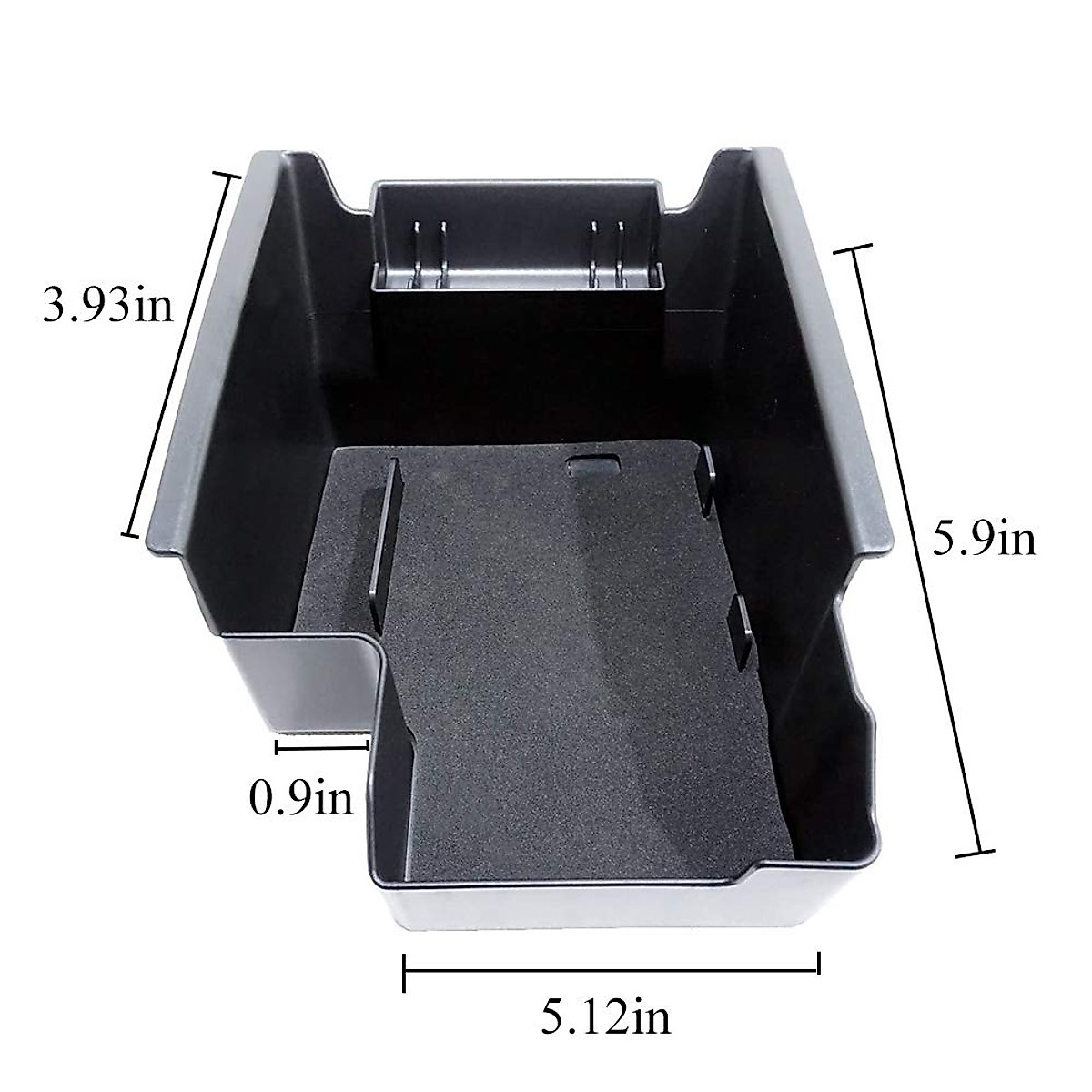 Vesul Center Console Storage Box Compatible with Ford Escape 2013 2014 2015 2016 ABS Tray Insert Armrest Organizer Glove Pallet