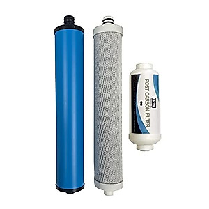 Compatible MICROLINE 435 R.O. Split Pre Carbon/Post GAC / 6" Inline with 3/8" Quick Connect fittings - Filter Set