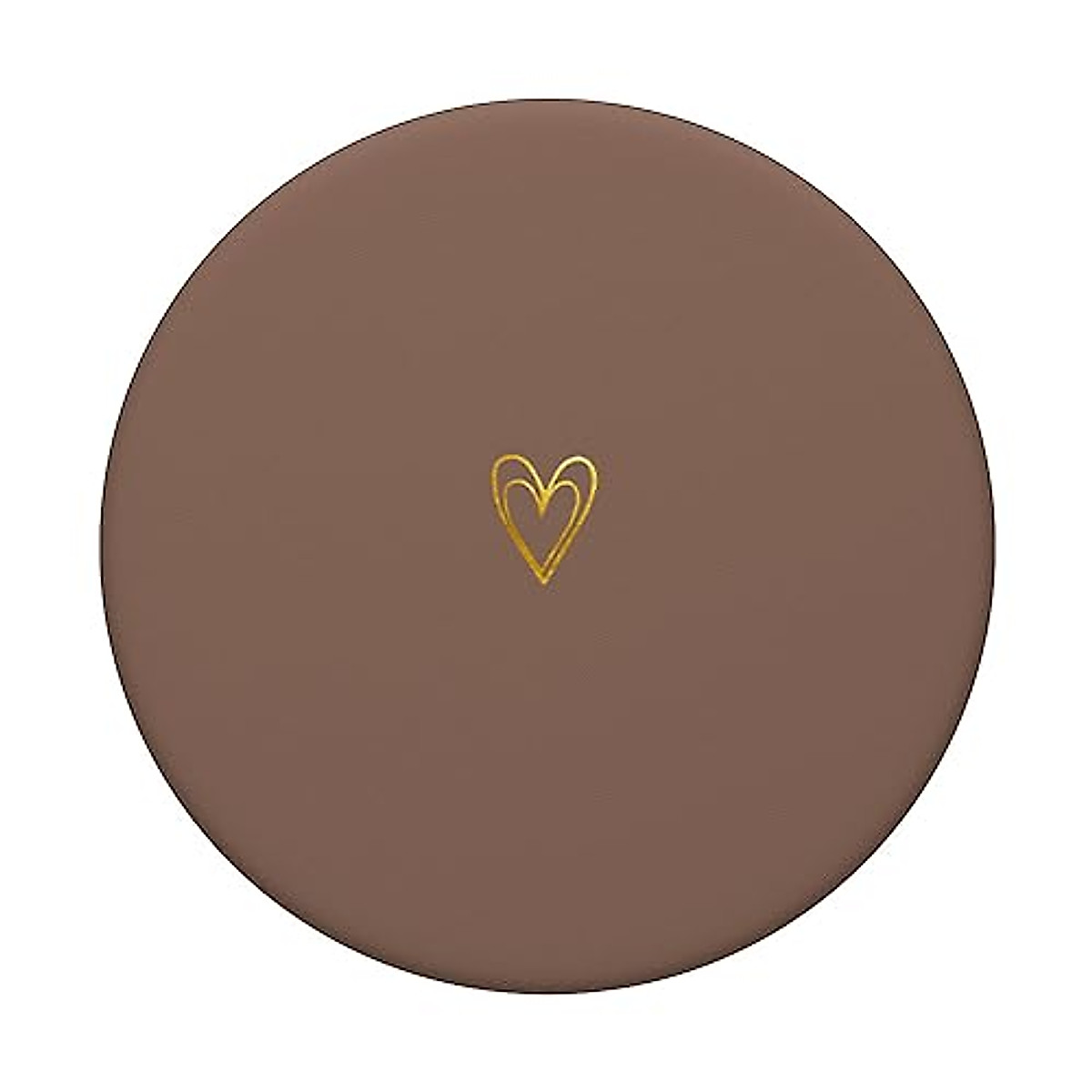 Cute Heart 90s Brown Tan Chocolate Taupe Solid Aesthetic PopSockets Standard PopGrip