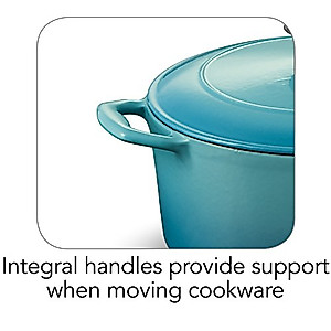 Tramontina Enameled Cast Iron Covered Dutch Oven 5.5-Quart Medium Blue, 80131/036DS