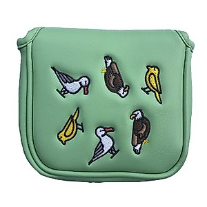 e9 golf Fore The Birds Square Putter Covers, Synthetic Leather Cover Waterproof Resistant, Golf Accessories for Men and Women, Universal Fit Putter Covers with 4 Color Options