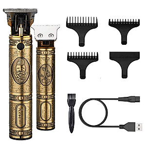 Bastmei Professional Mens Hair Clippers 0mm Zero Gapped Cordless Hair Trimmer Rechargeable Grooming Kits For Men T-Blade Beard Trimmer