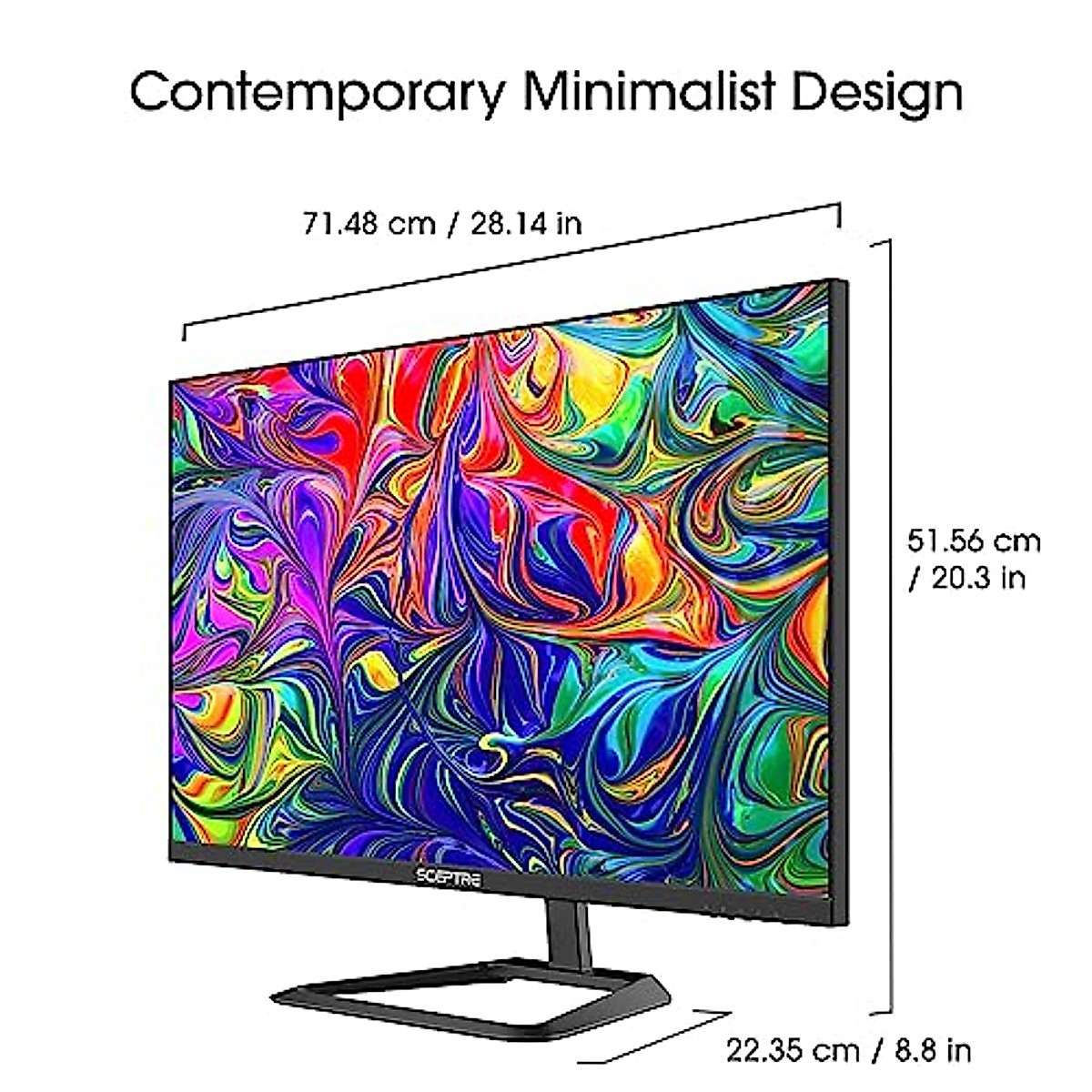 SCEPTRE 32-inch IPS 4K UHD 3840 x 2160 Monitor DisplayPort x2 HDMI x2 99% sRGB Build-in Speakers, Machine Black 2024 (U325W-UPT)