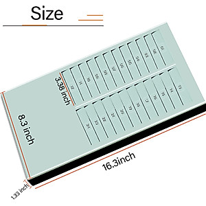 Wall Mounted Time Card Rack, 24-Pocket Time Card Holder for Office Warehouse, Attendance Recorder