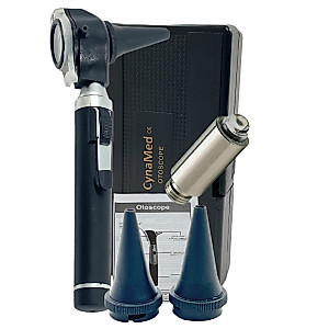 LED Otoscope Otoscope KIT Set 3.5V Plus Extra Specula Plus Extra Bulb LED Otoscope Otoscope Set with Hard LED Otoscope Student Home USE Cynamed