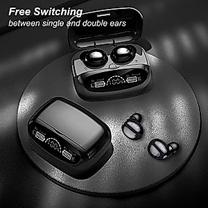 Kamon M32A True Wireless Earbuds Bluetooth 5.1 Headphones Touch Control IPX7 Waterproof Stereo Earphones Battery Display & TWS in-Ear Built-in Mic Headset