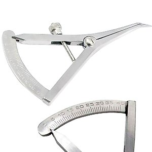 AAProTools Stainless Steel Castroviejo Caliper Dental Graduated 0-40mm Angled 3.5"