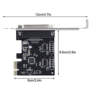 PCIE to DB25 LPT Parallel Port Expansion Card with Low Bracket, PCI Parallel Port Converter Adapter Controller for Printers, Programmers, Scanners, Support DOS, 8/7 /
