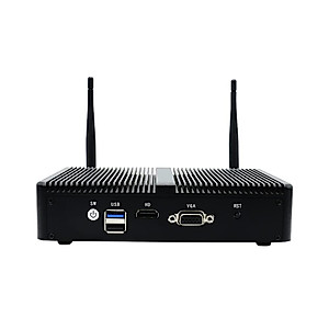 EGSMTPC Mini PC with 4GB RAM 32GB SSD WiFi, 4 GIGA LAN Port, VGA HDMI, 2 USB Port, Celeron J1900 Processor Quad core 2 GHz, Fanless Mini PC J1900