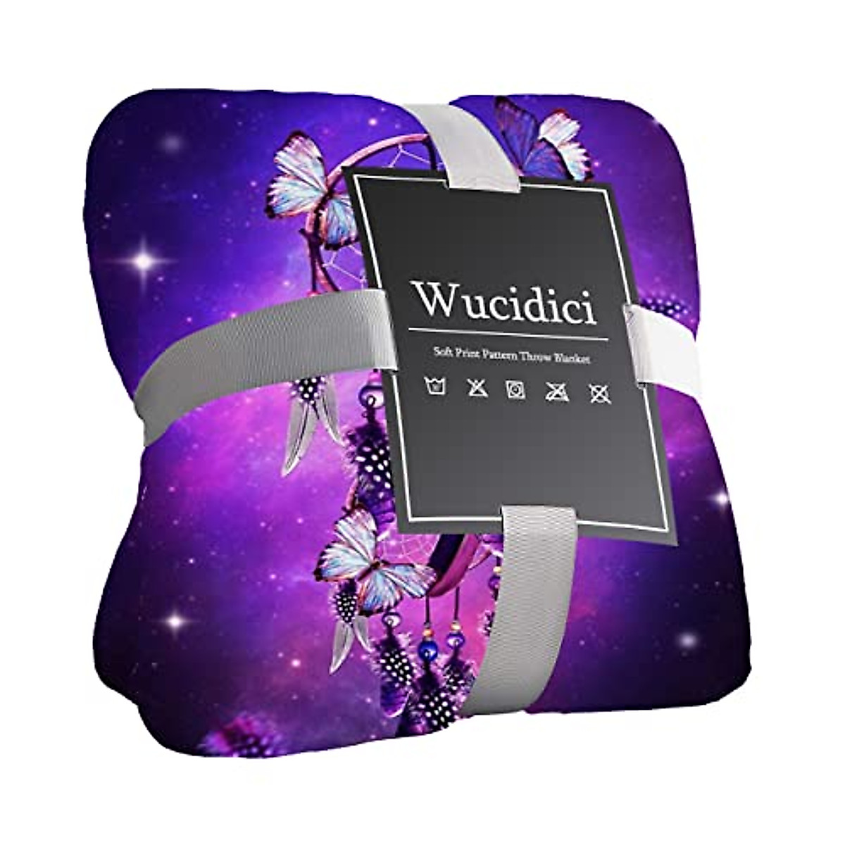 Wucidici Dream Catcher Butterfly Fleece Throw Blanket Soft Lightweight Blanket for Couch Sofa Adults Gift(50"x 60")