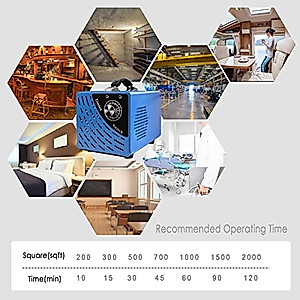 Ozone Generator for Eliminating Odors from Homes, Offices, Commercial, and Industrial Spaces, ELMWAY 10,000mg/h High Capacity O3 Machine for Deodorization (Blue)