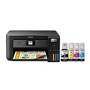 Epson EcoTank ET-2850 Wireless Color All-in-One Cartridge-Free Supertank Printer with Scan, Copy and Auto 2-Sided Printing - Black, Medium