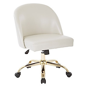 OSP Home Furnishings Layton Office Chair, Cream