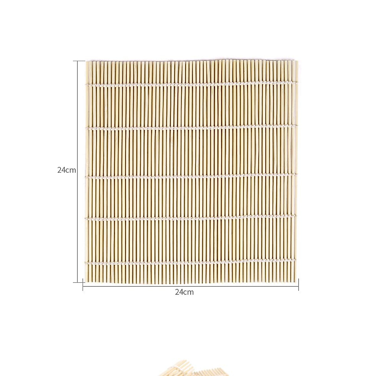 2 Pack Bamboo Sushi Rolling Mat,Sushi maker, Sushi roll maker (9.5" x 9.6") (white1)