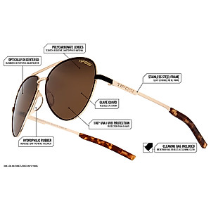 Tifosi Optics Shwae Aviator Sunglasses (Midnight Gold, Brown)