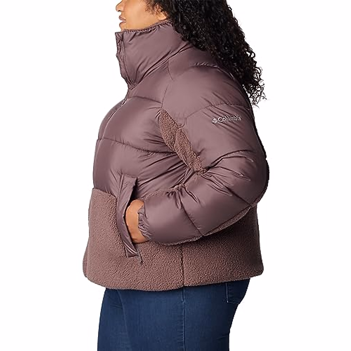 Columbia Women's Leadbetter Point Sherpa Hybrid, Basalt, Medium