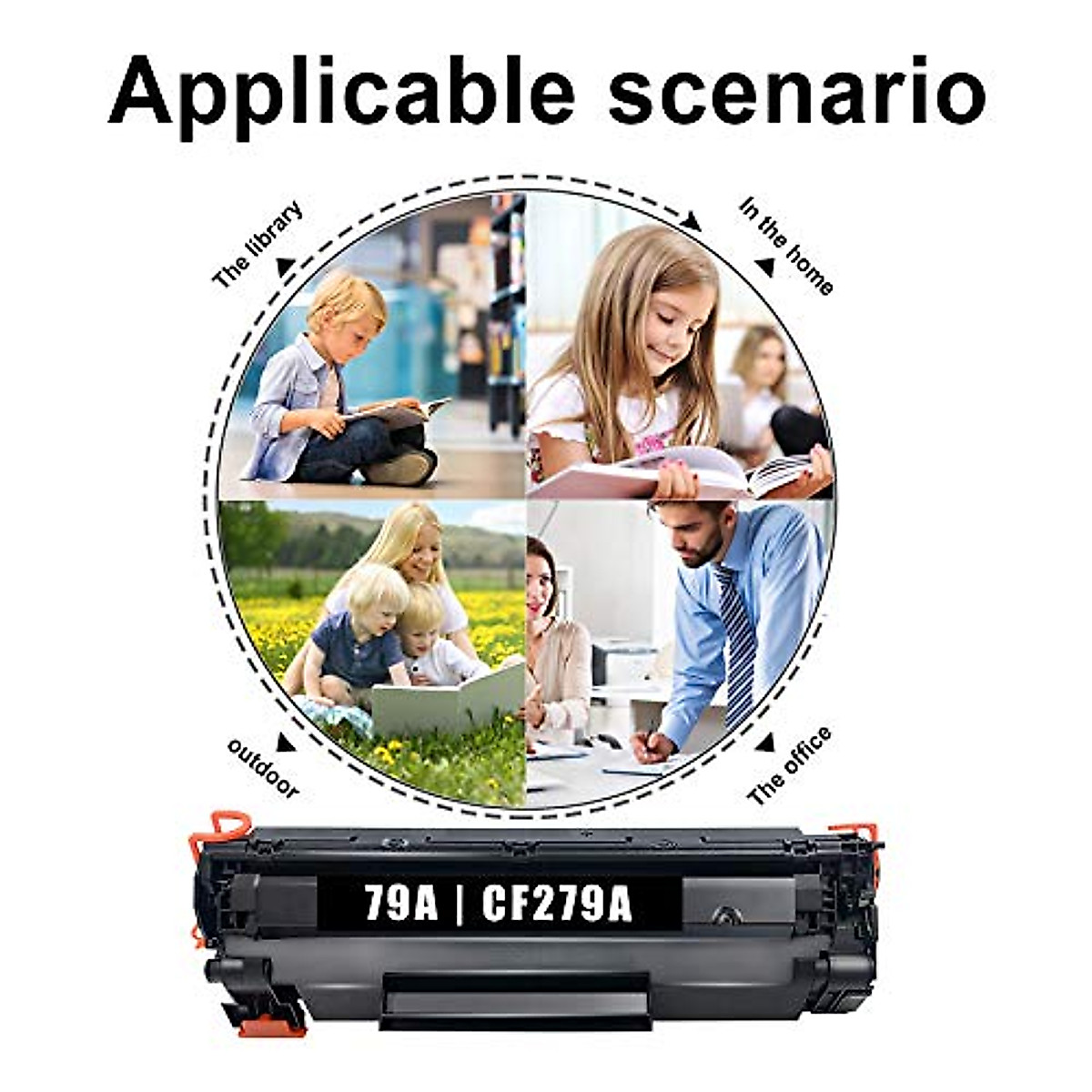 79A | CF279A Toner Cartridge (Black,2 Pack) Replacement for HP Pro M12w M12a MFP M26nw M26a Toner Kit Printer