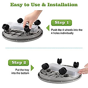 Looca Plant Caddy with wheels and Drainage Tray, 13”Rolling Plant Stand Flower Pot Mover, Planter Caddies Round Plant Dolly for Heavy Duty Planter, 3 Pack, Bearing 120 lbs