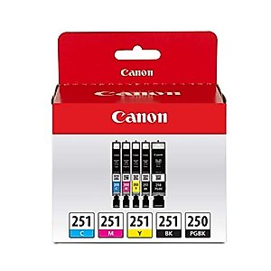 Canon PGI-250/ CLI-251 5 Color Amazon Pack