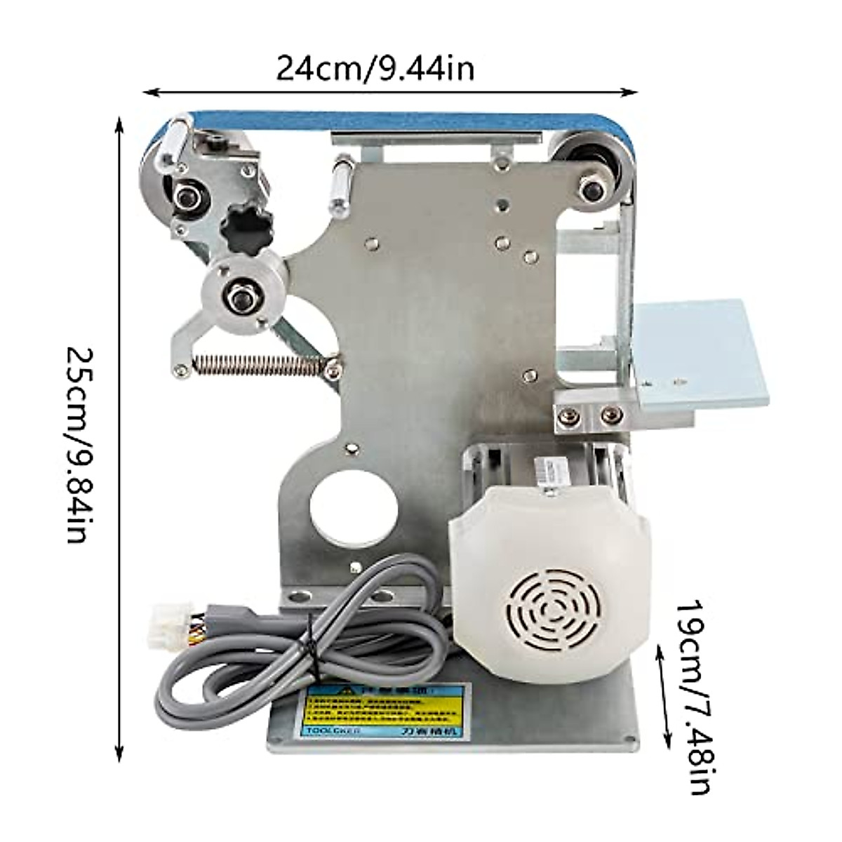 ONENUSYON Grinding Machine Belt Sander 0.55 KW 110V 6000 r/min 3Nm Torque for Wood Metal