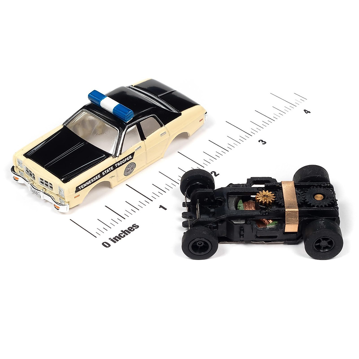 Auto World Xtraction SC397-1 1978 Plymouth Fury Tennessee State Trooper HO Scale Slot Car