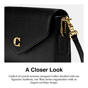 Coach Cross Grain Leather Wyn Crossbody, Black, One Size