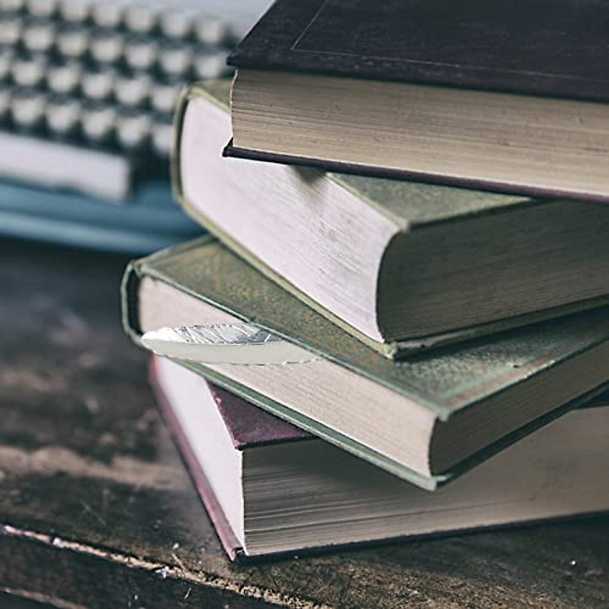 2 PCS Book Markers for 4.5 Inch Silver Metal Feather Bookmark Featuring A Cute 3D Owl Glowing in The Dark Graduation Gifts for Her 2022, Unique Teacher Appreciation Congratulations Gifts for Women