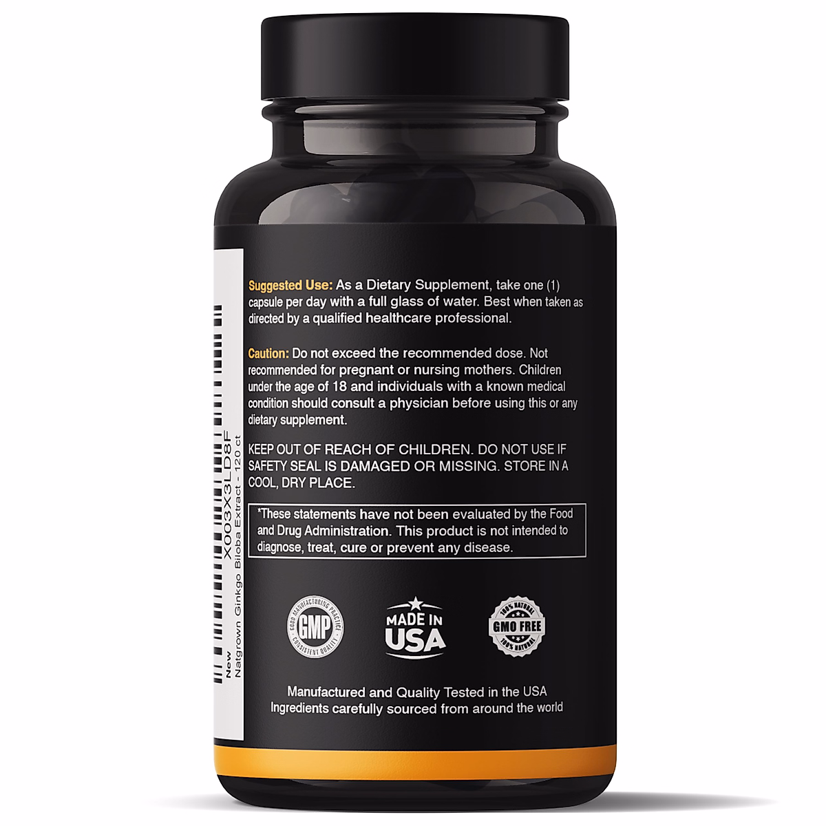 Natgrown Ginkgo Biloba 120mg - Extra Strength Ginkgo Biloba Extract Capsules - 120 Count