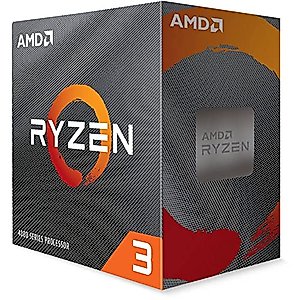 AMD Ryzen™ 3 4100 4-Core, 8-Thread Unlocked Desktop Processor with Wraith Stealth Cooler