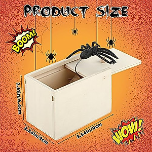 WLLHYF Original Spider Prank Box, Handcrafted Wooden Spider Money Surprise Box Halloween Pranks Stuff Toys for Adults Kids