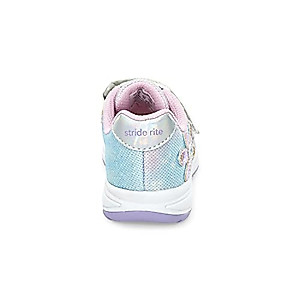 Stride rite Girls SR Lighted Glimmer Sneaker, Iridescent, 10 Wide Toddler