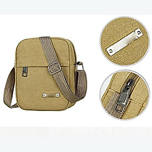 ZSEDP Canvas Small Bag Casual Men Mini Handbags Male Cross Body Shoulder Messenger Bags for Men Purses and Handbags