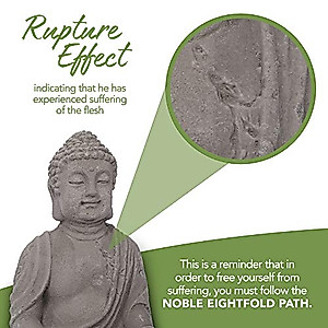 Cement Zen Garden – All-in-One Miniature Rustic Garden – Artificial Sculpture Made from Resin and Concrete – Mini Set with Rocks, Sand, Candle and Incense Holder – Brilliant Home or Office Decoration