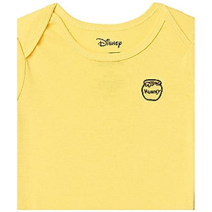 Amazon Essentials Disney | Marvel | Star Wars Unisex Babies' Short-Sleeve Bodysuits, Pack of 6, Winnie the Pooh Oh Bother!, 12 Months