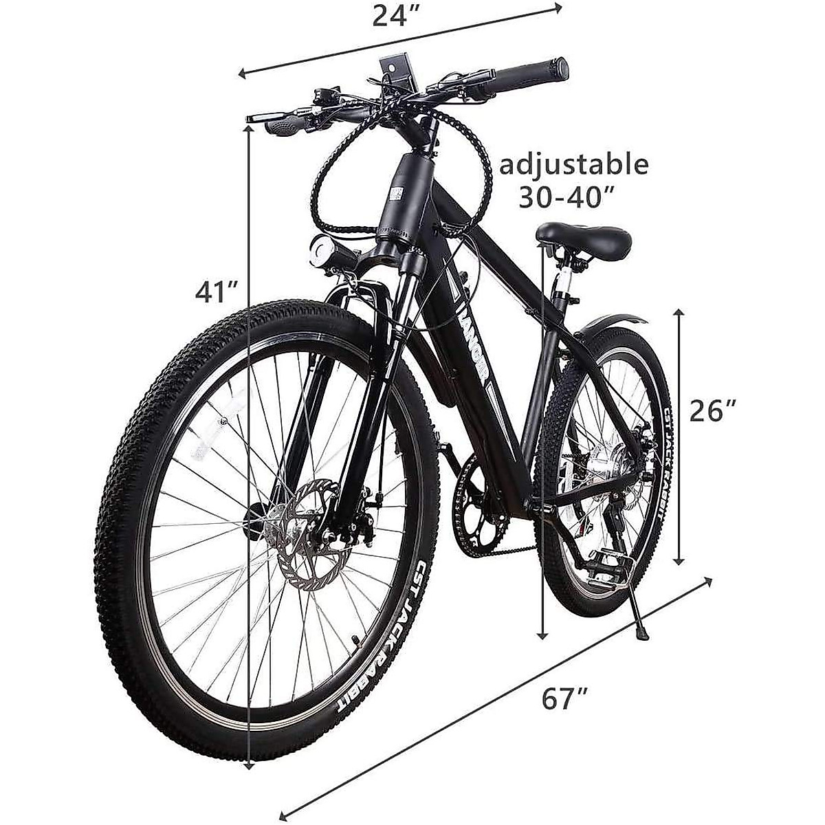 BRIGHT GG ebike 26" Electric Bike for Adults with 350W Motor and 36V 10Ah Built-in Lithium Battery,Mountain/Beach/City Electric Bicycle
