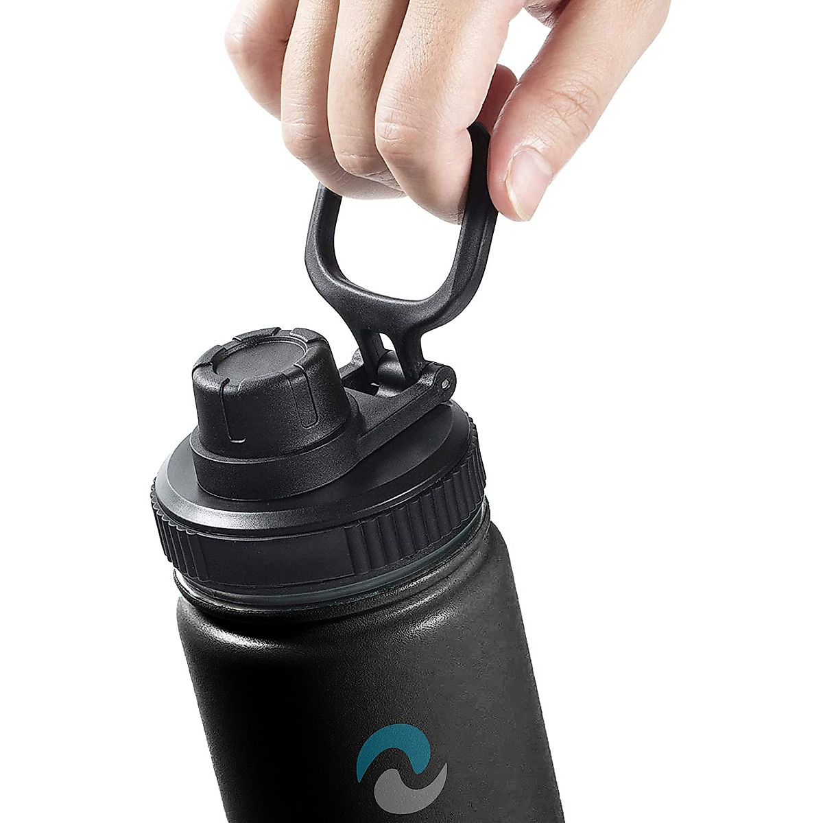 NuRich Hydraflow Wide Mouth Spout Twist Chug Nalgene Replacement Lid or Cap, Compatible with Nalgene 32 oz Wide Mouth Lid, Hydroflask & Many More Top Water Bottle Brands Sizes 12 16 18 20 32 40 64 Oz