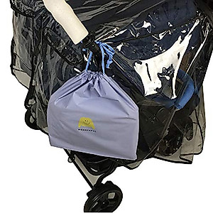 Stroller Rain Cover,Universal Rain Cover for Side by Side Baby Stroller, Double Stroller Cover for Rain and Wind,Baby Outdoor Activities Accessories.