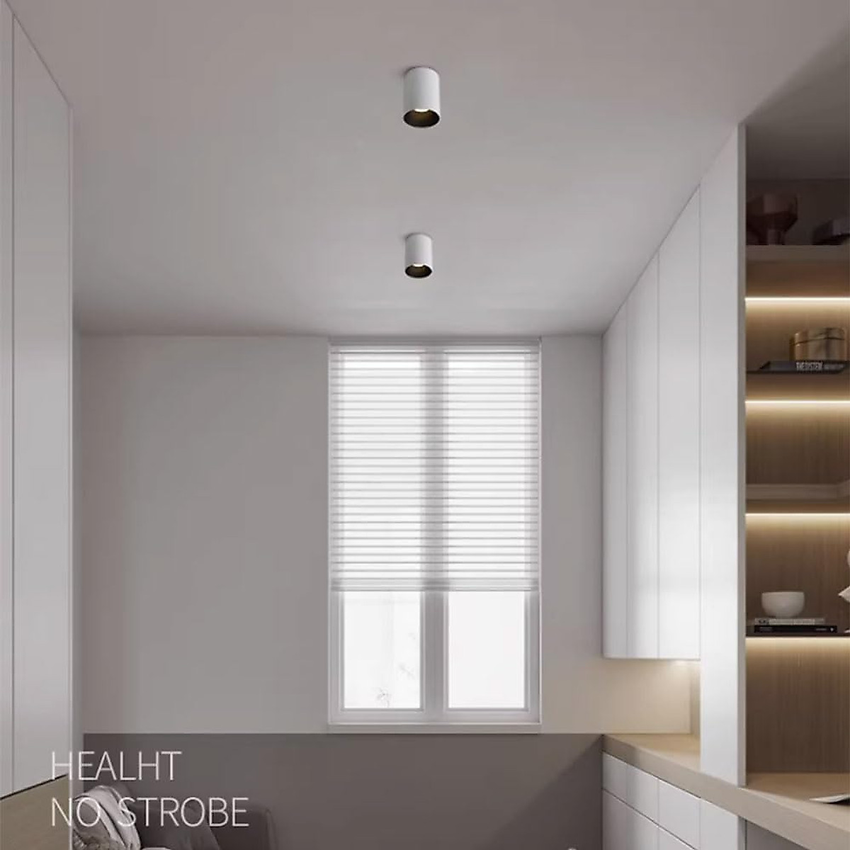 IOEDHW Anti-glare Ceiling Lamps Ultra-Thin Aluminum Metal Spotlight Indoor Decoration Surface Mounted Downlight Living Room Aisle Ceiling Spot Lamps Clothing Decor LED Ceiling Down Lighting Baffle Tri