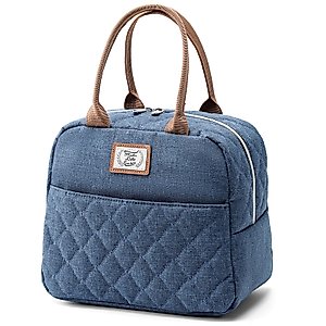 Lekesky Lunch Bag for Women Insulated Small Lunch Box Leakproof Lunchbox for Nurses Work, Navy Blue