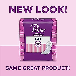 Poise Incontinence Pads & Postpartum Incontinence Pads, 7 Drop Ultra Absorbency, Long Length, 78 Count, Packaging May Vary