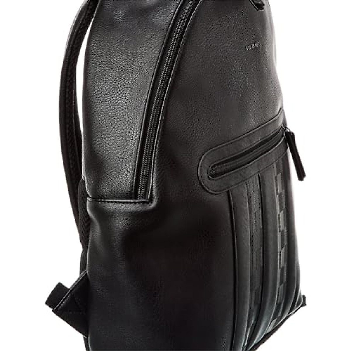 Ted Baker Men's WAYNOR House Check PU Backpack, Black, O/S