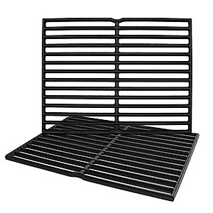 Hongso 7522 7521 15" Cast Iron Grill Grates Replacement for Weber Genesis Silver A, Spirit 500, Spirit E-210, Spirit S-210 Gas Grill (with Side-Mounted Control Panels), 7523, 65904, 65905, PCG522