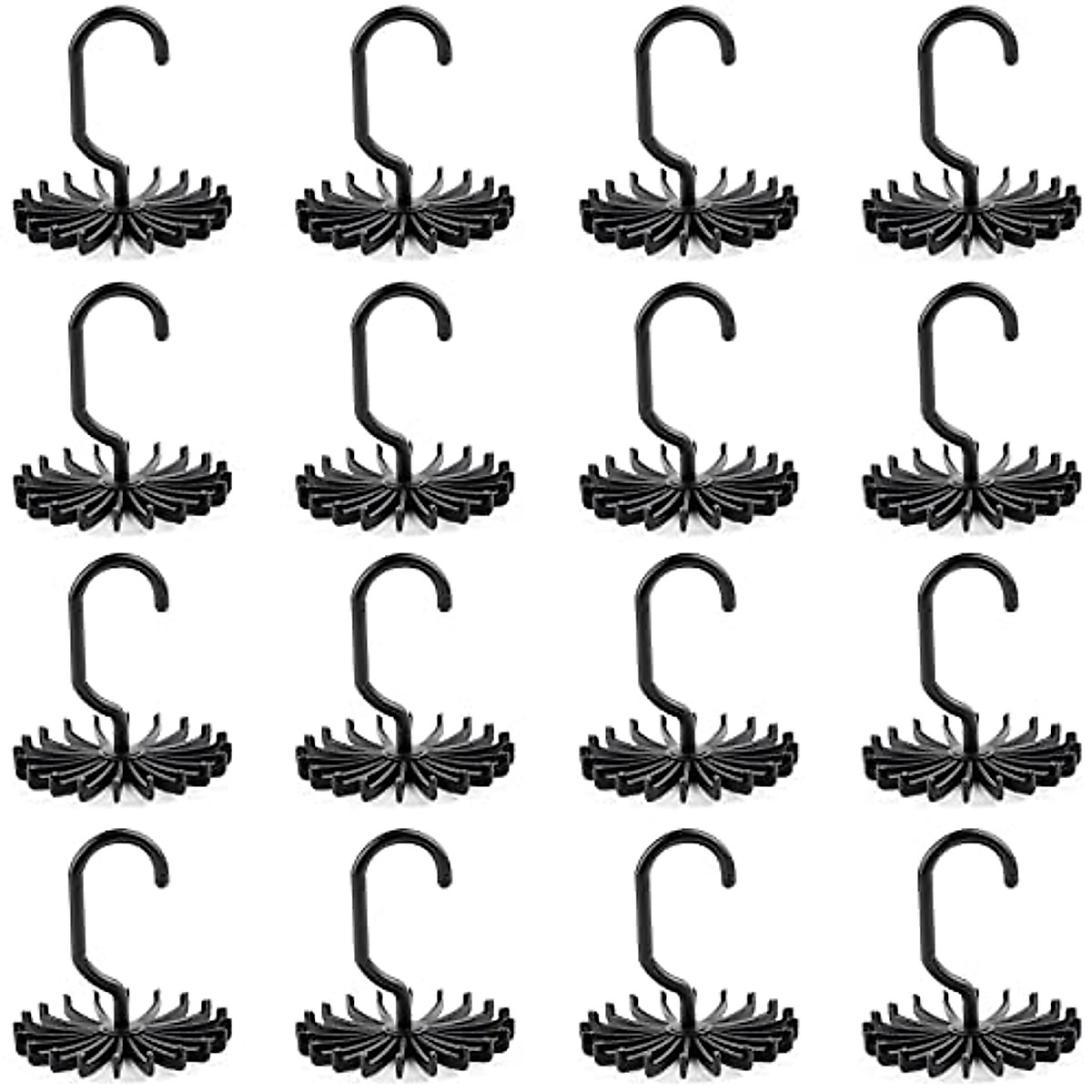 AUEAR, 16 Pack 360 Degree Rotating Scarf Hanger Twirl Plastic Ties Hanger for Home Bedroom