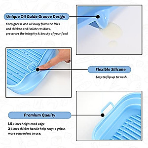 Loveuing Silicone Air Fryer Liners Square - Reusable Airfryer Silicone Basket - Easy to Clean Air Fryers Silicone Pot for 5.8 to 8 Qt Air Fryer Baking Tray Oven Accessories, 8.5 Inch Large