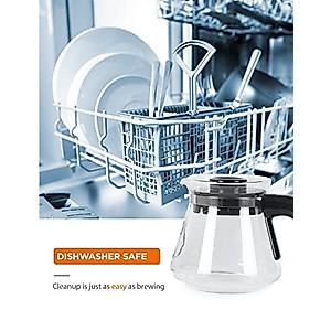 Commercial Chef Coffee Maker, Drip Coffee Maker with Pour Over Filter, 5 Cup Coffee Maker with 0.75L Water Tank, Brews in 6 Minutes