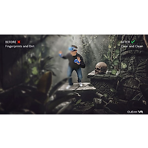 Clean VR Kit for Cleaning Virtual Reality Accessories Compatible with Meta Quest 3 Oculus Quest 2 Vision Pro, Optical Lens Dust | Lens Cleaning Pen + 2 Microfiber Cloths